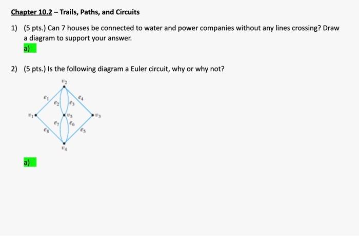 Solved Chapter 10.2 - Trails, Paths, and Circuits 1) ( 5 | Chegg.com
