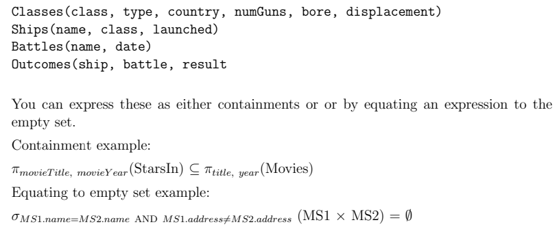 Solved Database- Express the following constraints in | Chegg.com