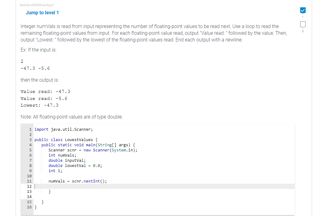 Solved Need Help With This Java Probleminteger Numvals Is