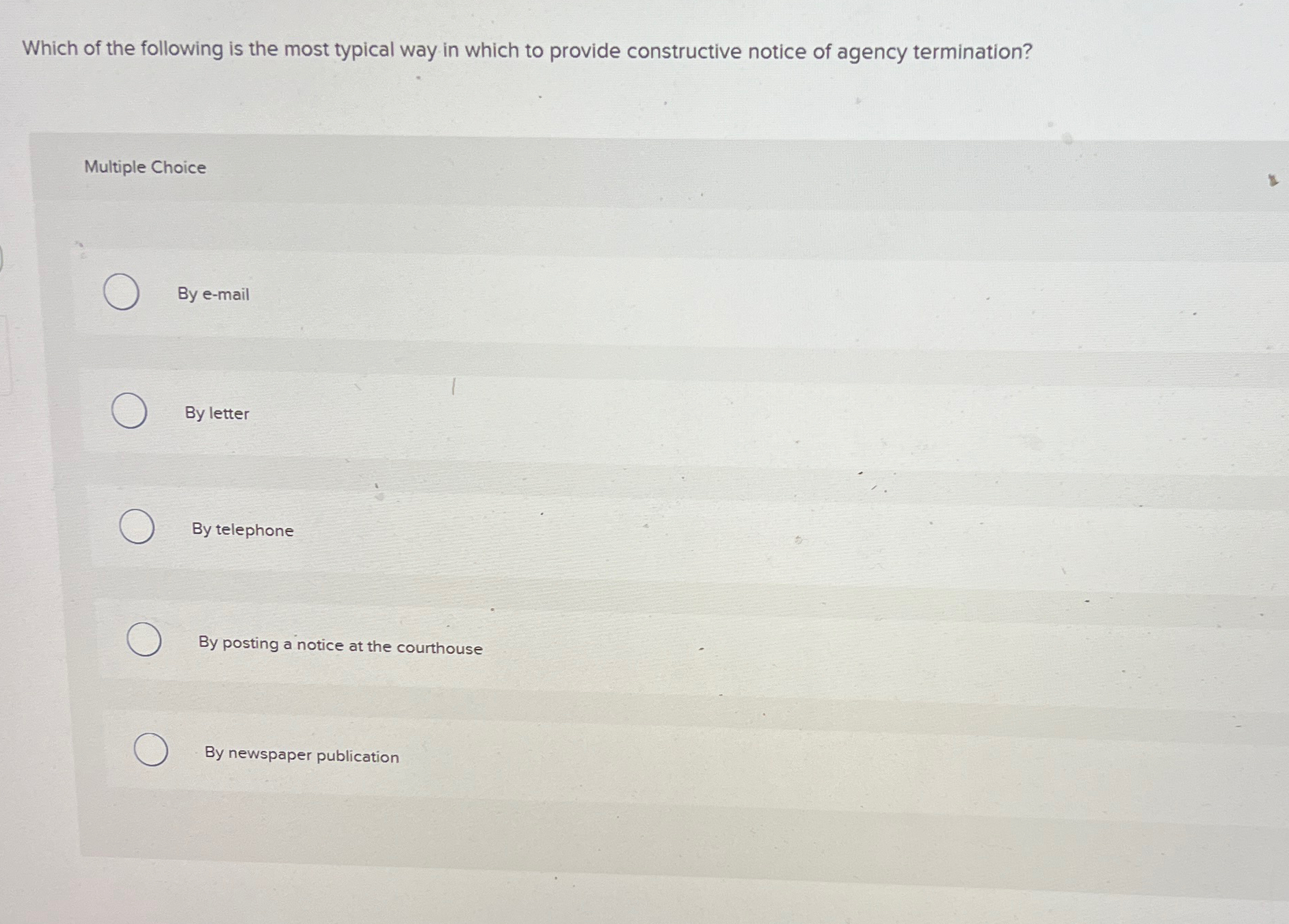 Solved Which of the following is the most typical way in | Chegg.com