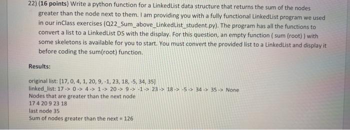Solved 22 16 Points Write A Python Function For A 4616