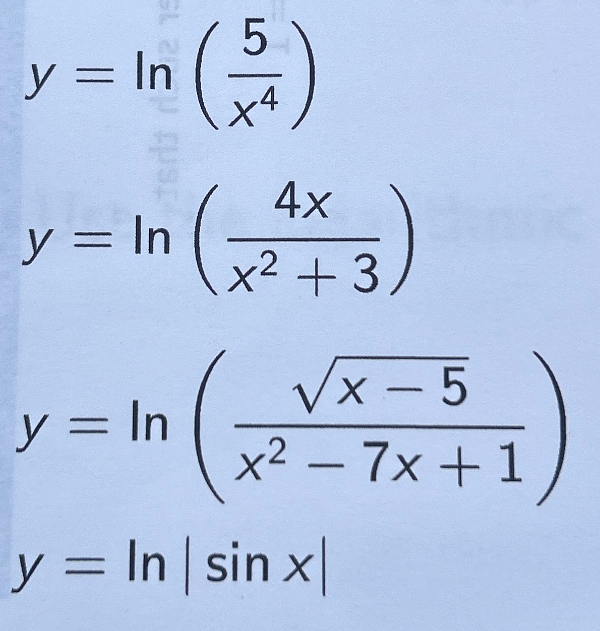 Solved Differentiate each of the | Chegg.com