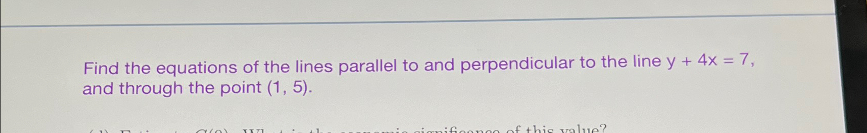 Solved Find the equations of the lines parallel to and | Chegg.com