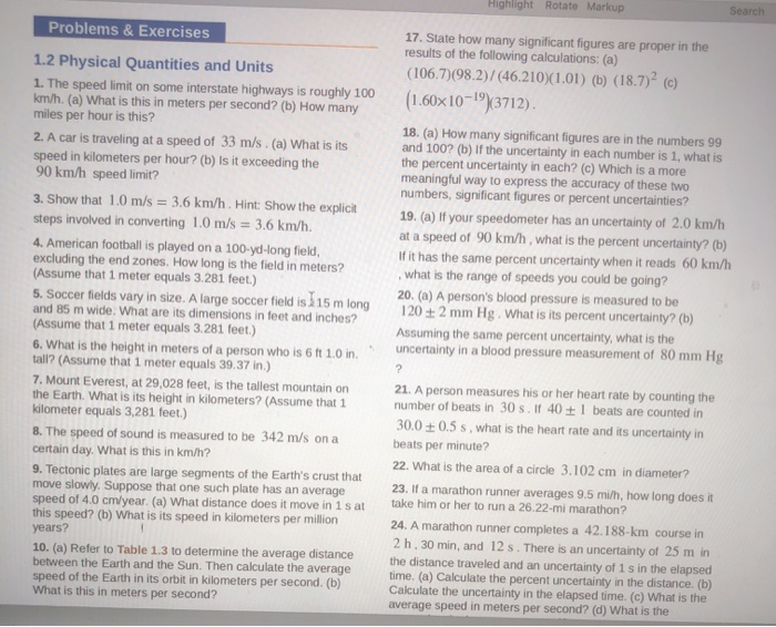 Solved Highlight Rotate Markup Search Problems & Exercises | Chegg.com