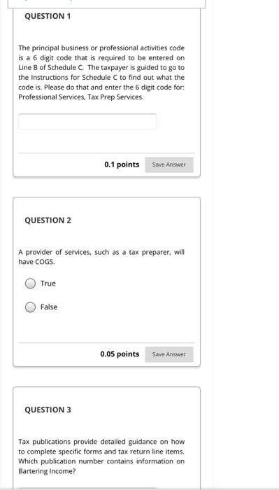 Solved QUESTION 1 The principal business or professional | Chegg.com