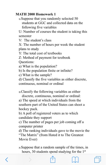 Solved MATH 2000 Homework 1 1) Suppose that you randomly | Chegg.com