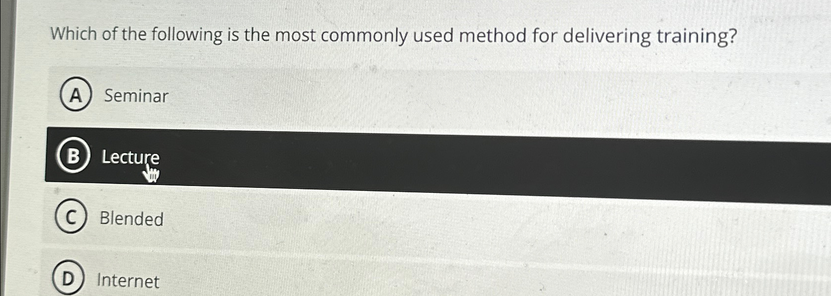 Solved Which of the following is the most commonly used | Chegg.com