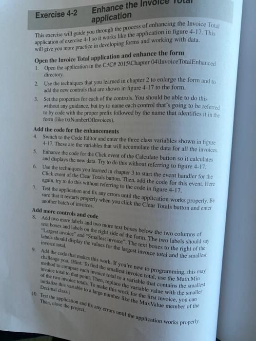 Solved Need help doing Murach's visual basic 2015 exercise | Chegg.com