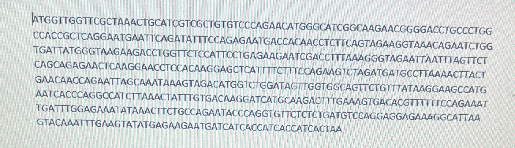 Solved Use the sequence provided here to identify the tag | Chegg.com
