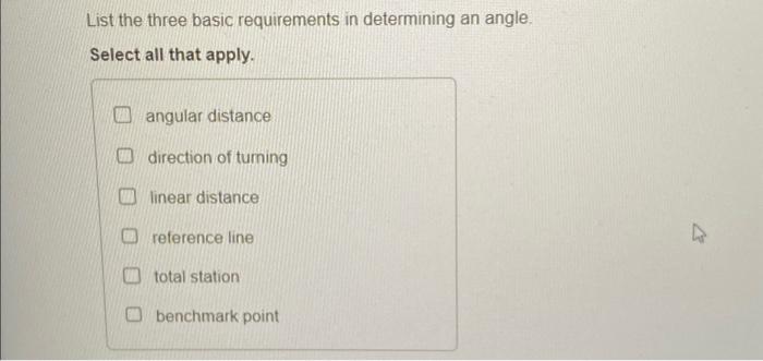 Solved List the three basic requirements in determining an | Chegg.com