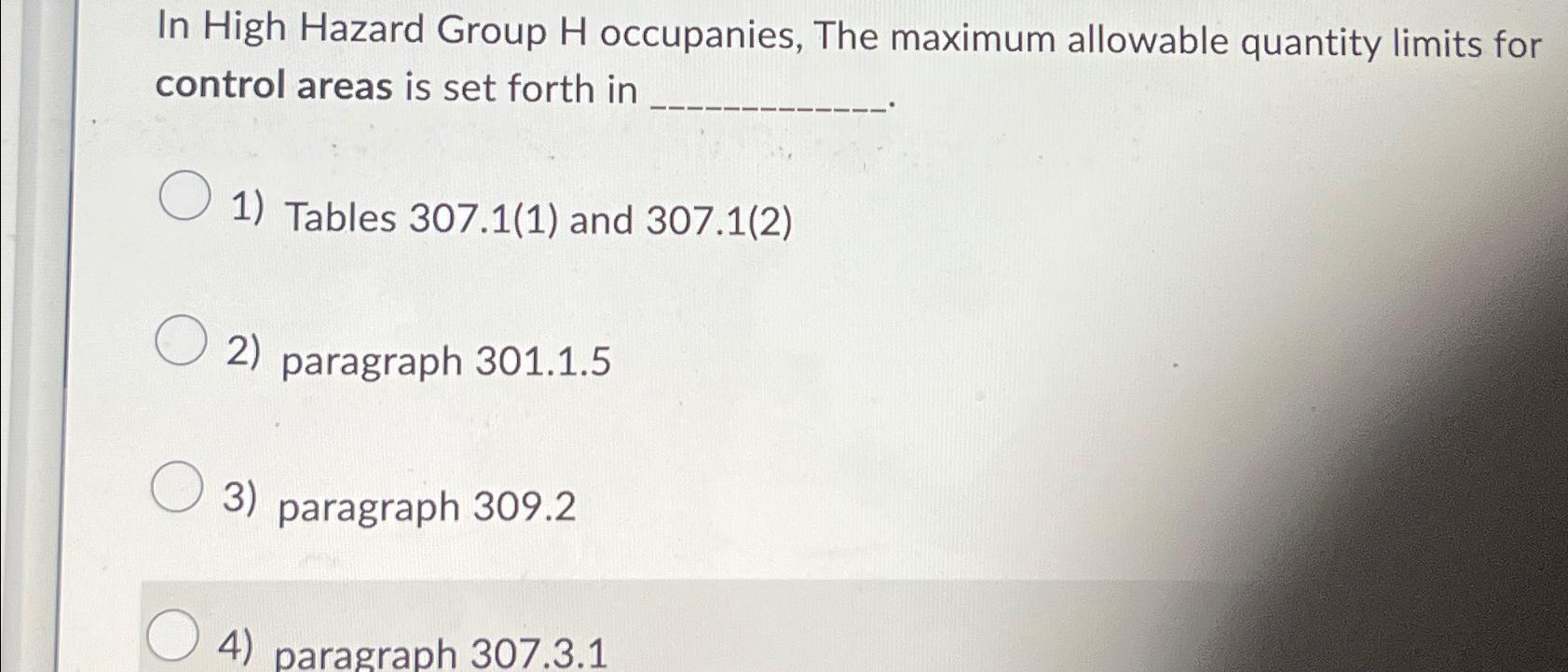 Solved In High Hazard Group H occupanies, The maximum | Chegg.com