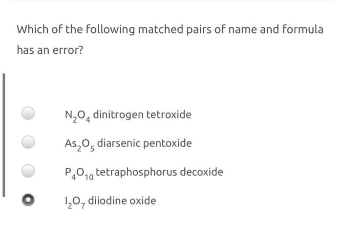 Solved Which of the following matched pairs of name and | Chegg.com