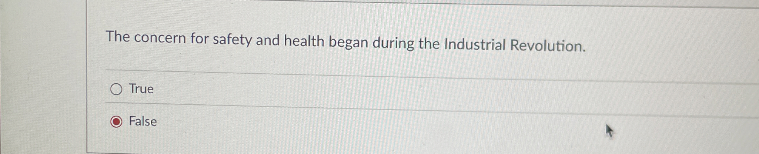 Solved The concern for safety and health began during the | Chegg.com