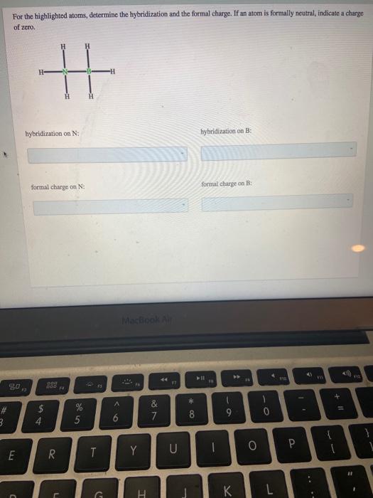 Solved For the highlighted atoms, determine the | Chegg.com