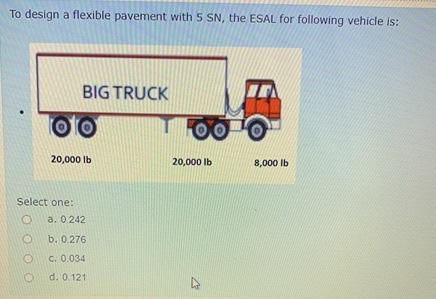 Solved To design a flexible pavement with 5 SN, the ESAL for | Chegg.com