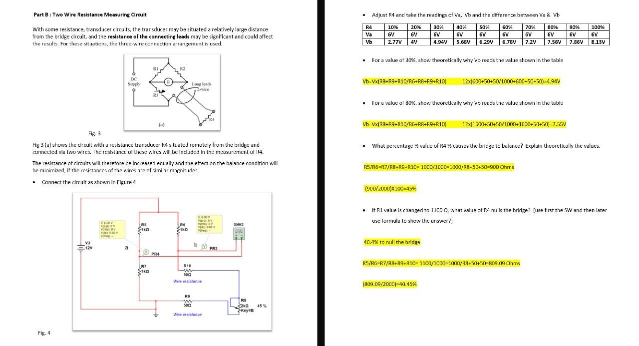 Solved Procedure - Part A: Null Balance - If R1 value is | Chegg.com