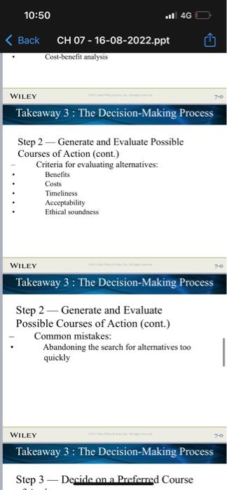 Solved WILEY Chapter 7 Learning Dashboard WILEY Takeaway 1: | Chegg.com