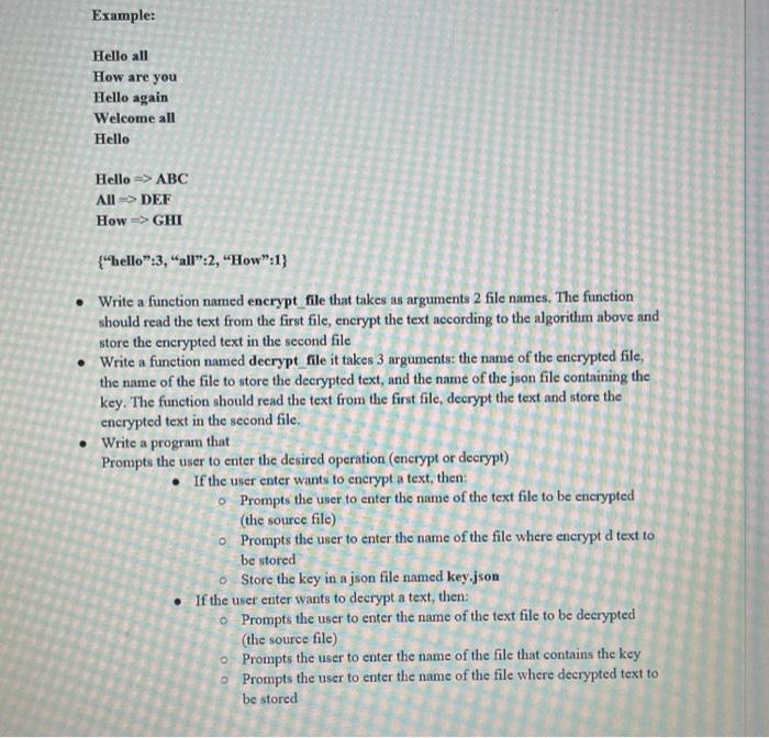Solved Exercise Objectives • Using dictionaries • working | Chegg.com