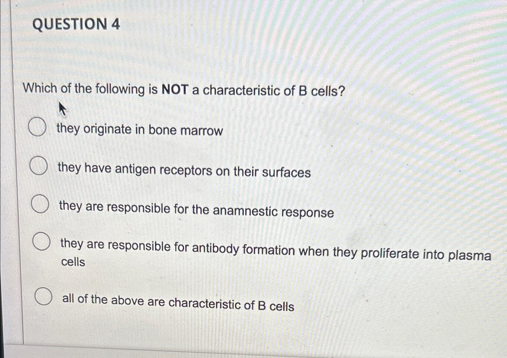 Solved QUESTION 4Which of the following is NOT a | Chegg.com