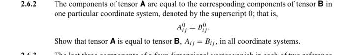 Solved The components of tensor A are equal to the | Chegg.com