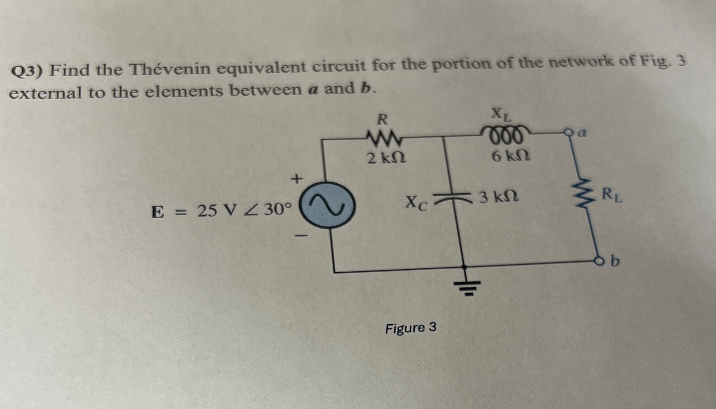 Solved Q3) ﻿Find the Thévenin equivalent circuit for the | Chegg.com