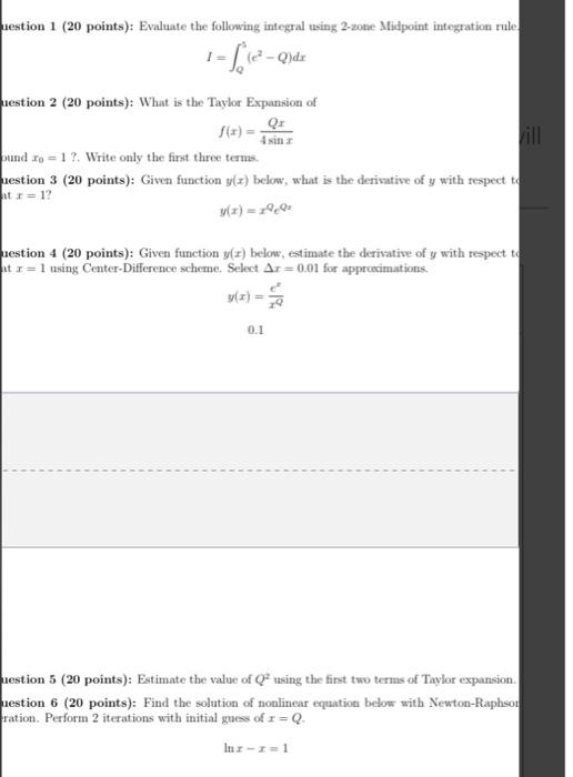Solved estion 1 (20 points): Evaluate the following integral | Chegg.com Solved estion 1 (20 points): Evaluate the following integral | Chegg.com