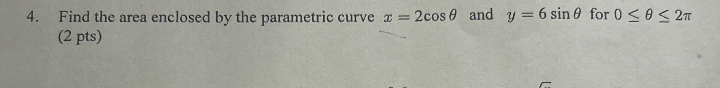 Solved Find the area enclosed by the parametric curve | Chegg.com