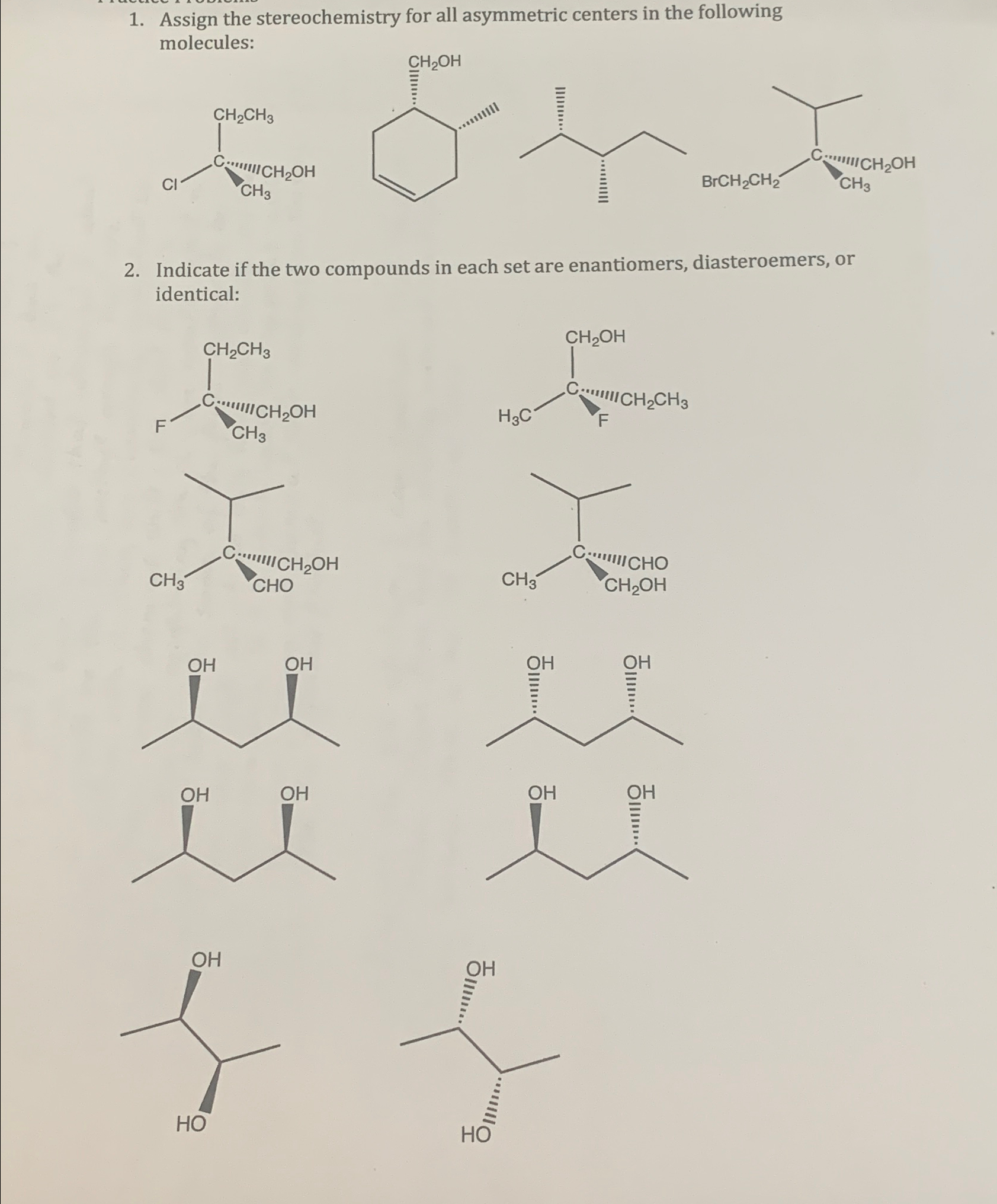 Solved Assign the stereochemistry for all asymmetric centers | Chegg.com
