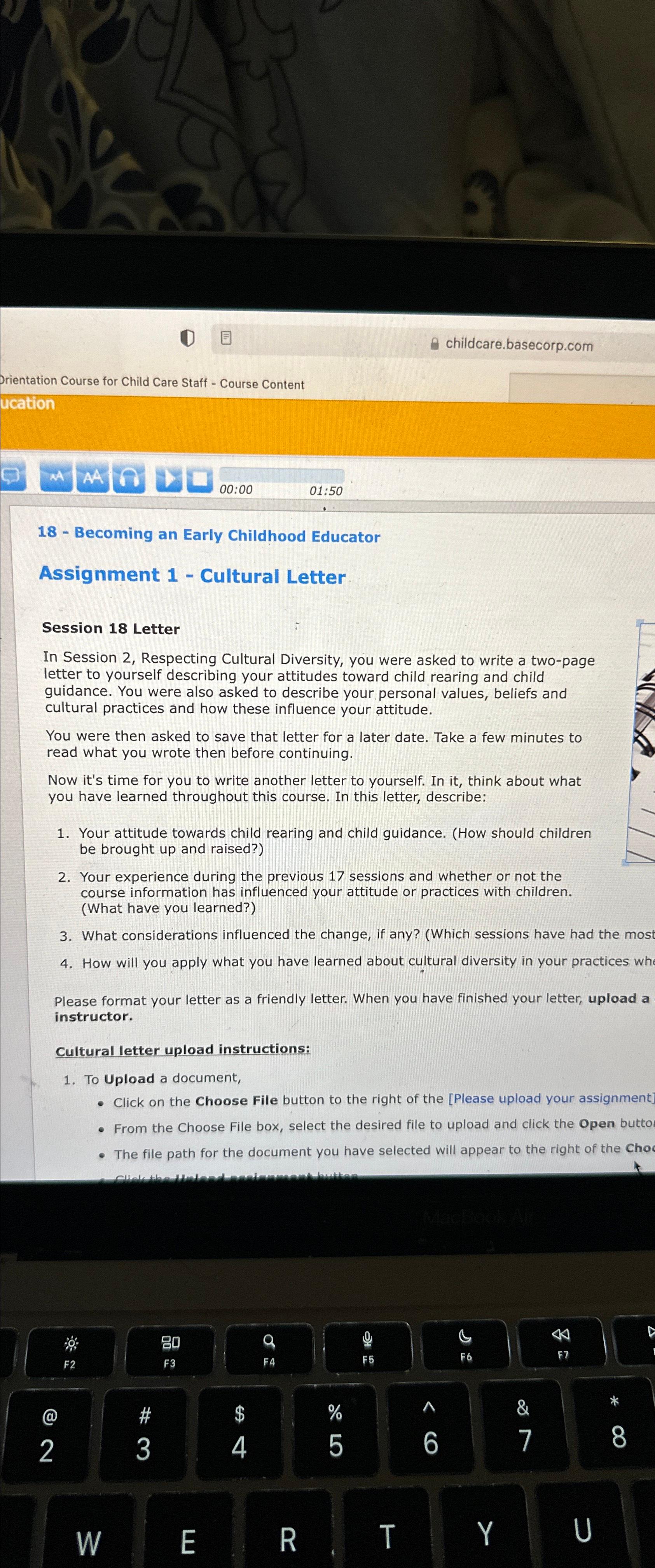 Solved (1)childcare.basecorp.comDrientation Course for Child | Chegg.com