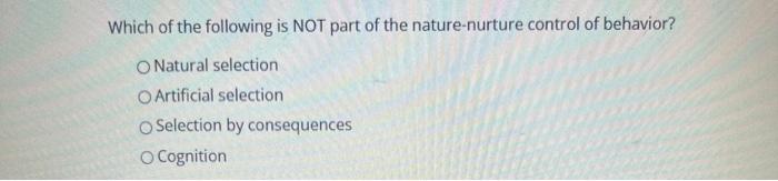 Solved Your presence in this psychology course is likely: | Chegg.com