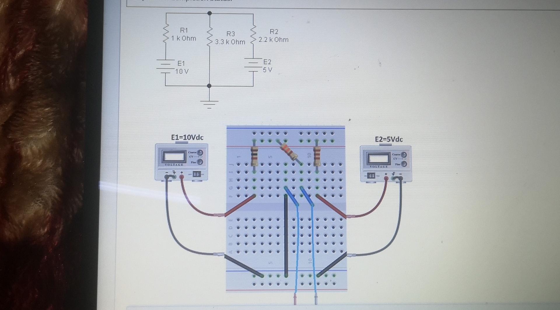 Solved The breadboard diagram shows how to measure current | Chegg.com