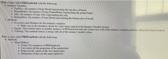 Solved Objective: Practice object-oriented principles by | Chegg.com