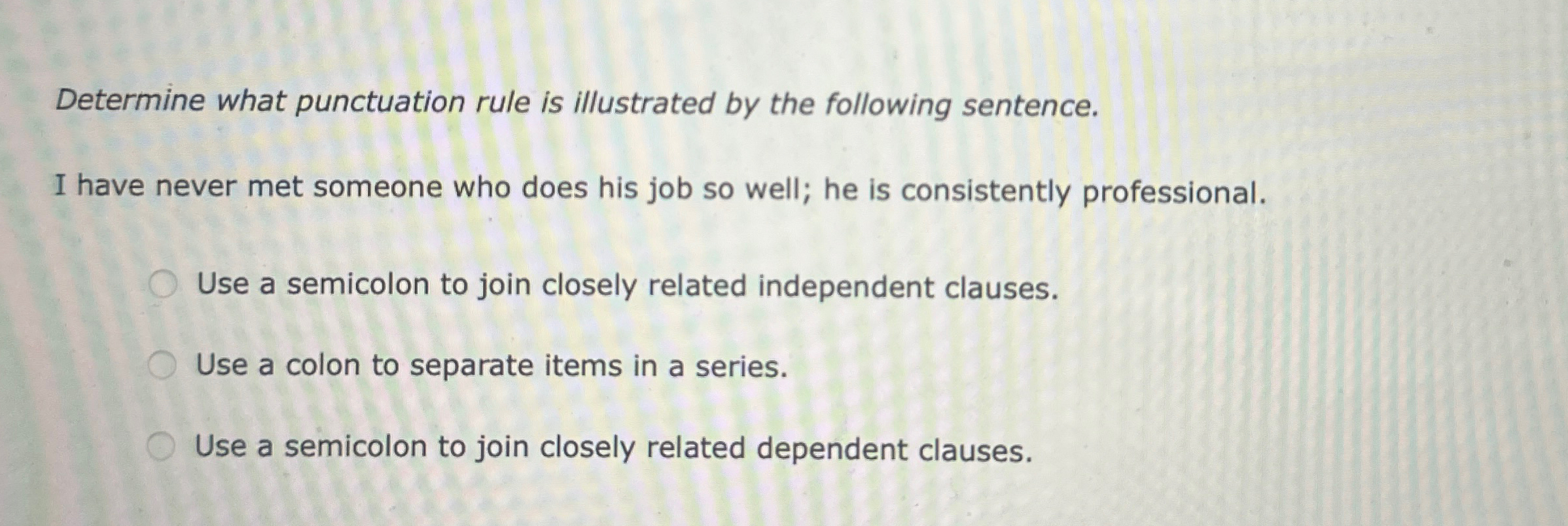 Solved Determine what punctuation rule is illustrated by the | Chegg.com
