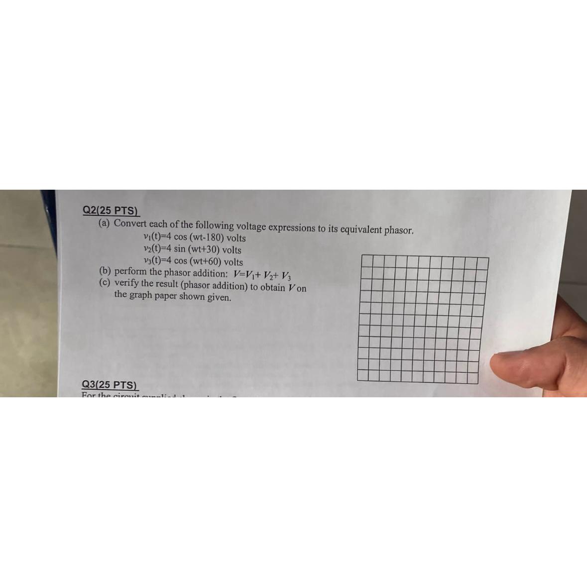 Solved Q2(25 ﻿PTS)(a) ﻿Convert each of the following voltage | Chegg.com