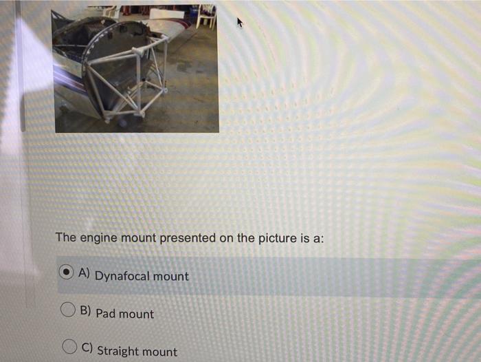 Solved The engine mount presented on the picture is a: A) | Chegg.com
