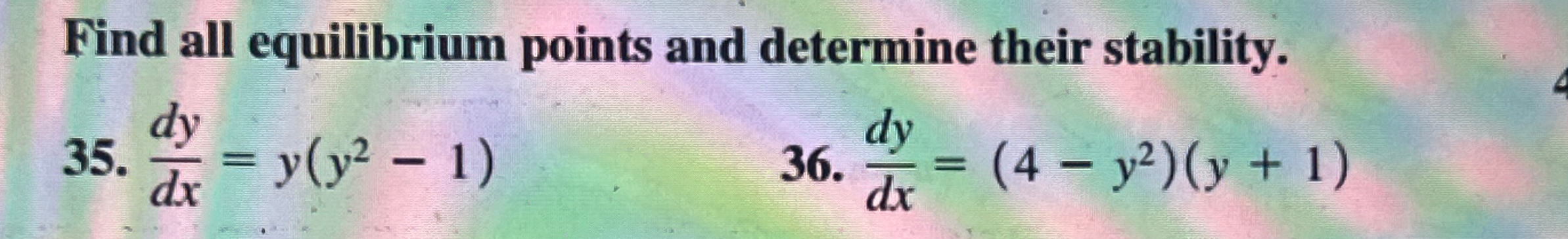 Solved Find all equilibrium points and determine their | Chegg.com