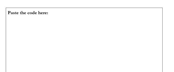 Solved a. Do the program in eclipse, copy and paste the code | Chegg.com