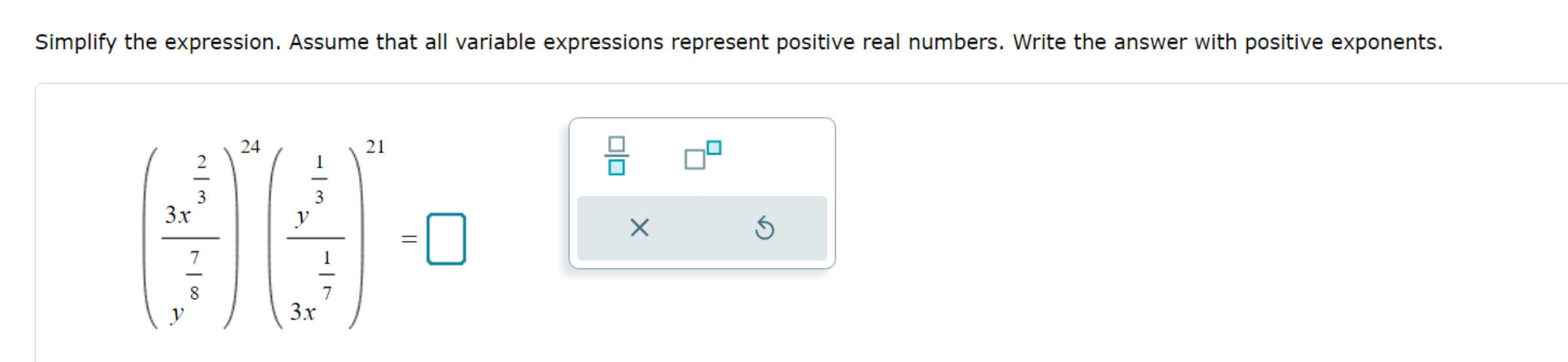 Simplify the expression. Assume that all variable | Chegg.com