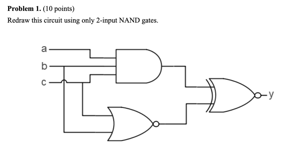 Solved Problem 1. (10 ﻿points)Redraw this circuit using only | Chegg.com