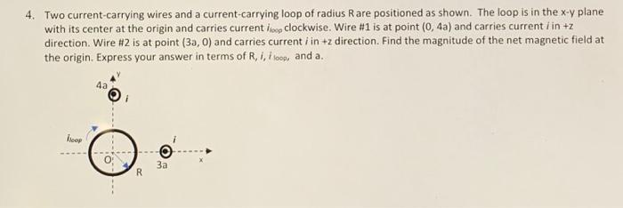 4. Two current-carrying wires and a current-carrying | Chegg.com
