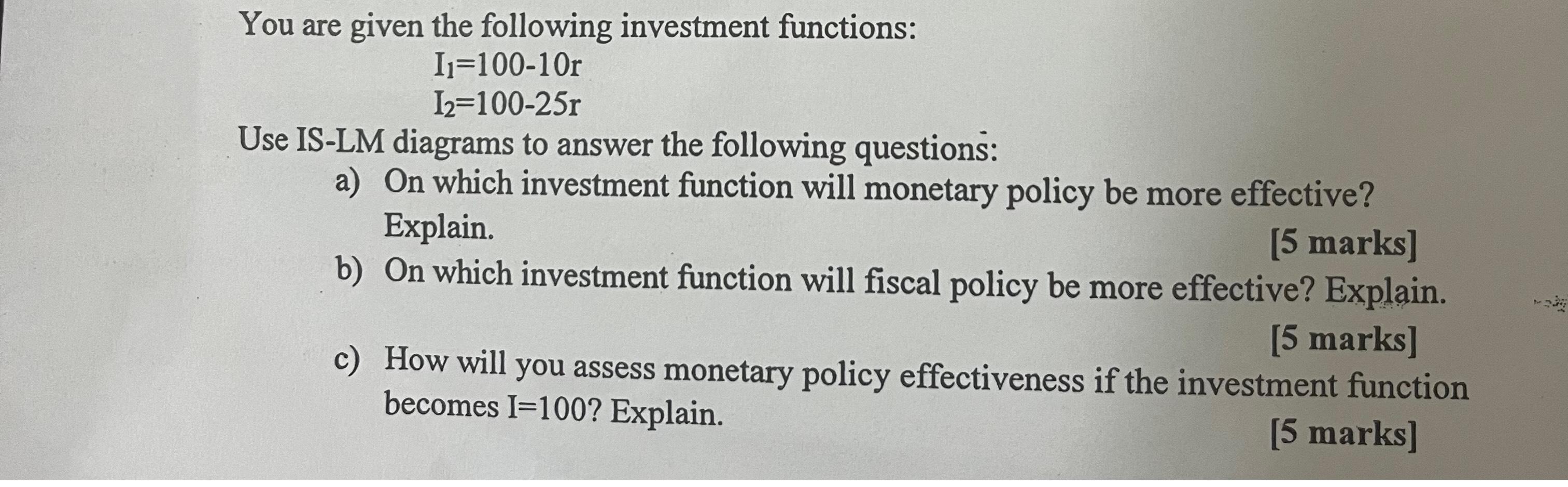Solved You are given the following investment | Chegg.com