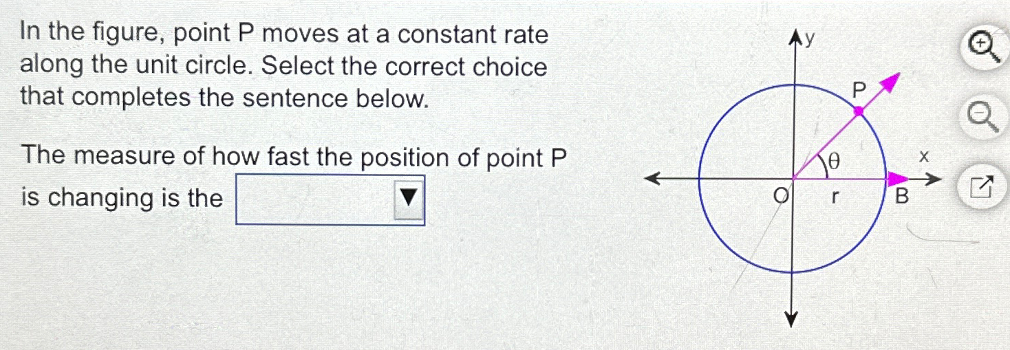 Solved In the figure, point P ﻿moves at a constant rate | Chegg.com