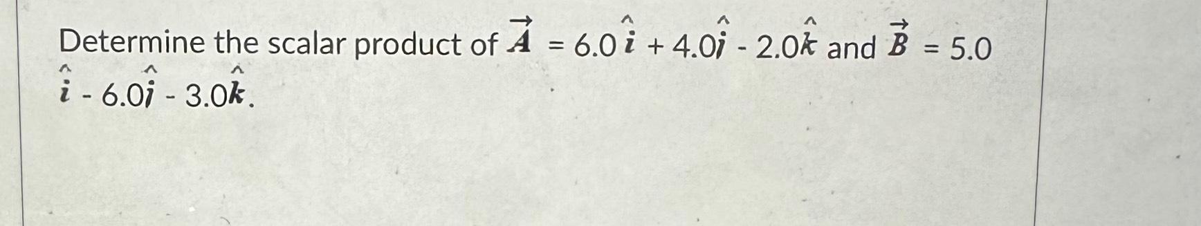 Solved Determine the scalar product of | Chegg.com
