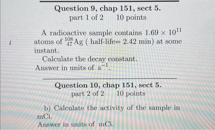 Solved Question 9, chap 151, sect 5. part 1 of 210 points A | Chegg.com