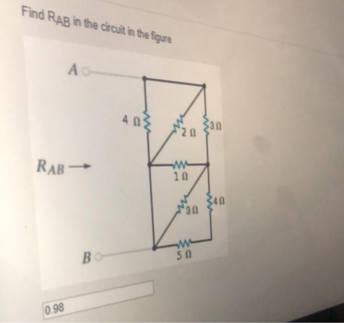 Solved Find RAB in the circuit in the figure A 40 330 20 RAB | Chegg.com