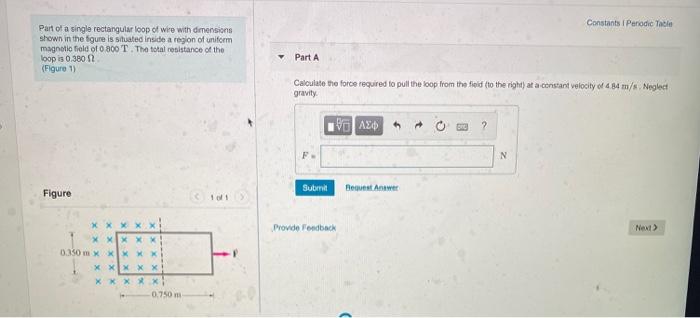 Solved Constants Periodic Table Part of a single rectangular | Chegg.com