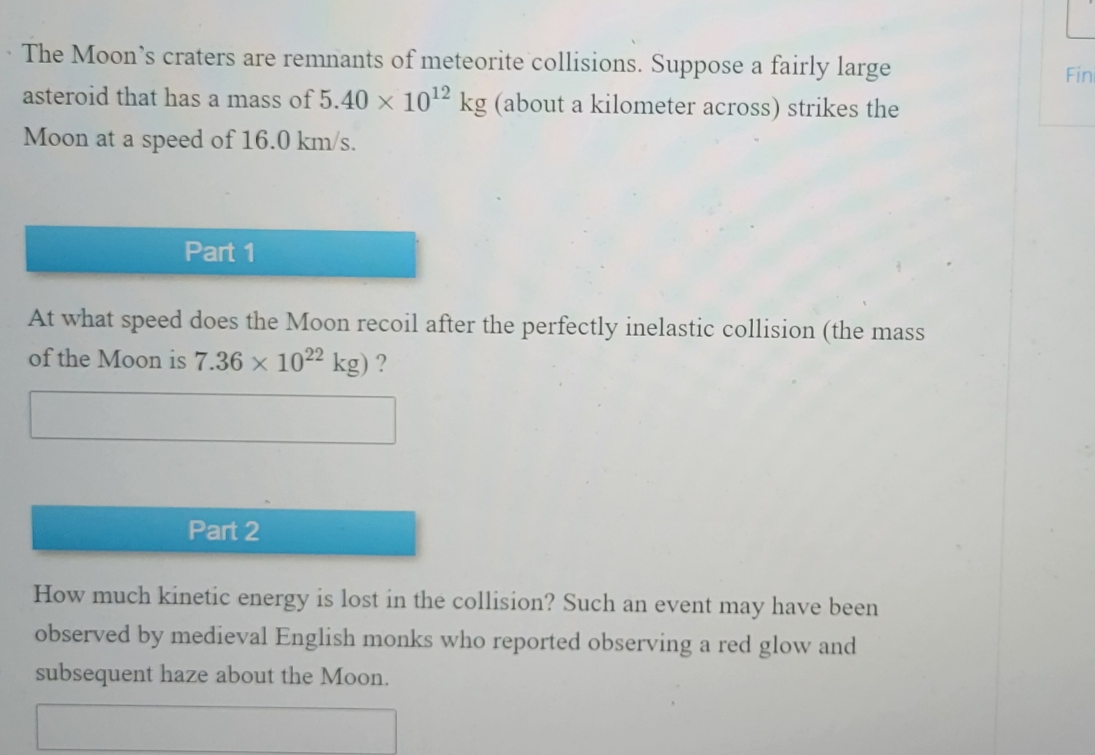 Solved The Moon's craters are remnants of meteorite | Chegg.com