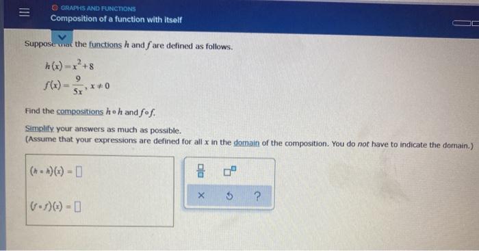 Solved III GRAPHS AND FUNCTIONS Quotient of two functions: | Chegg.com
