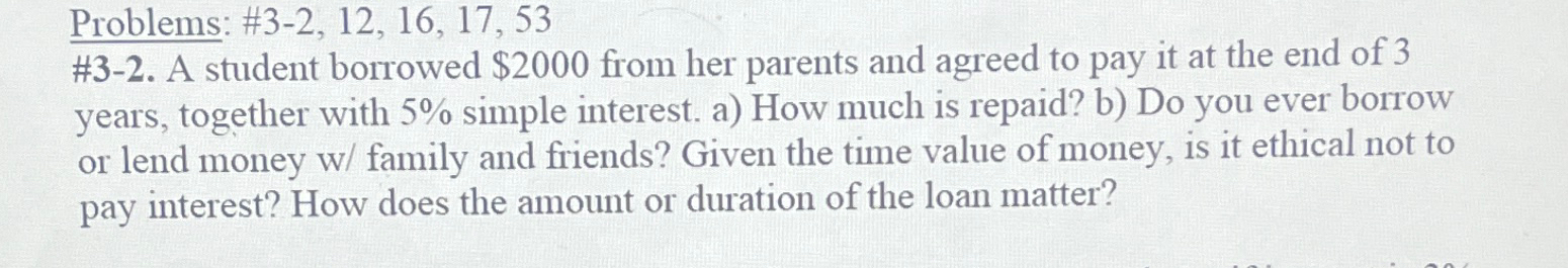 Solved Problems: #3-2, 12, 16, 17, 53#3-2. ﻿A student | Chegg.com