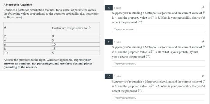 A Metropolis Algorithm (rounding to the nearest). 10 | Chegg.com